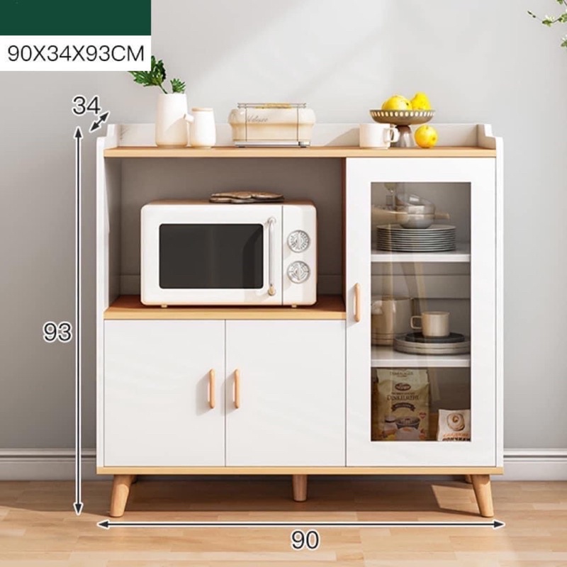 Nordic style kitchen Cabinet (90x34x93cm) | Shopee Philippines