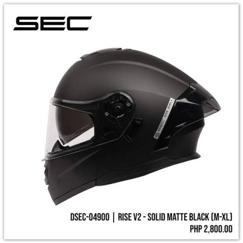 SEC RISE V2 MATT BLACK | Shopee Philippines