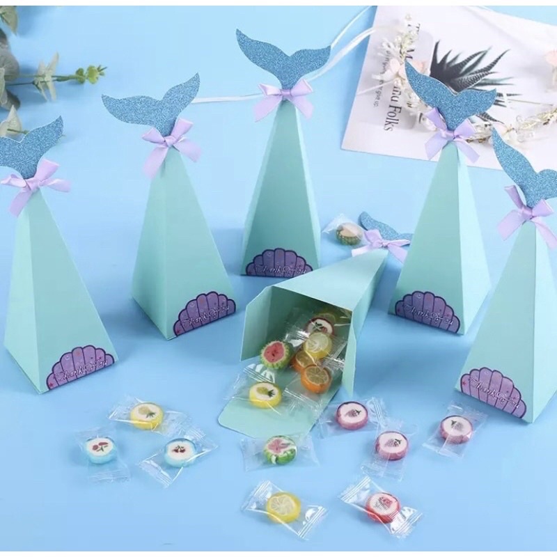25pcs mermaid Tail Box mermaidcandybox gift package Bags Sea Mermaid ...