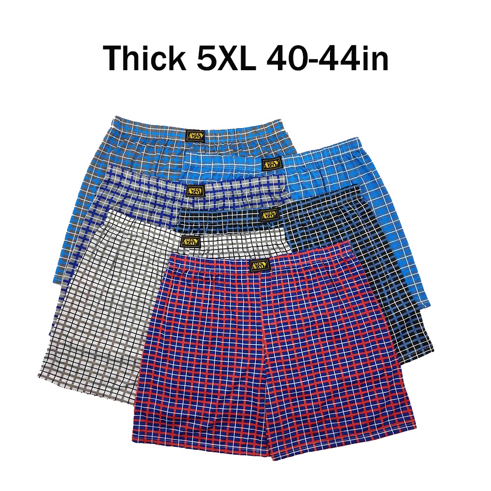 Plus Size Cotton Boxer Shorts 4XL/5XL/6XL Grid Design | Shopee Philippines
