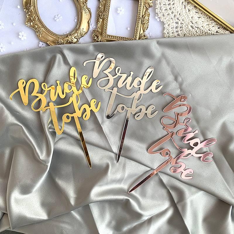 Bride To Be WEDDING Acrylic WEDDING Theme Party Cake Inserted Bride To ...