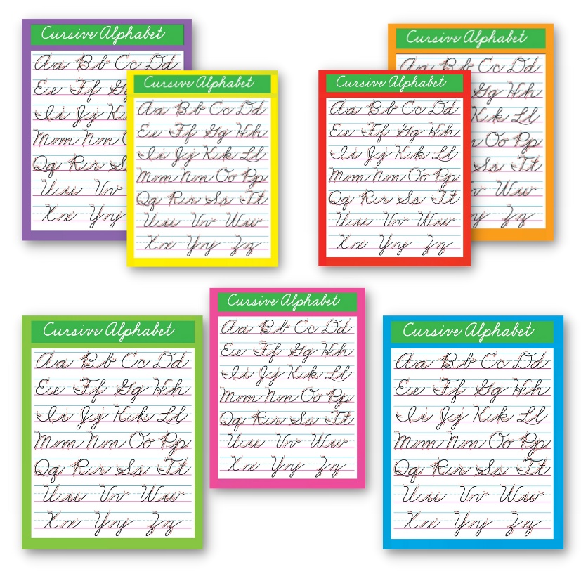 Laminated Cursive Alphabet Chart for Kids and Learners | Shopee Philippines