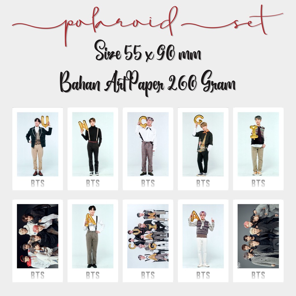 Polaroid Kpop Photocard Card Kpop Bts 5Th Muster Photo | Shopee Philippines