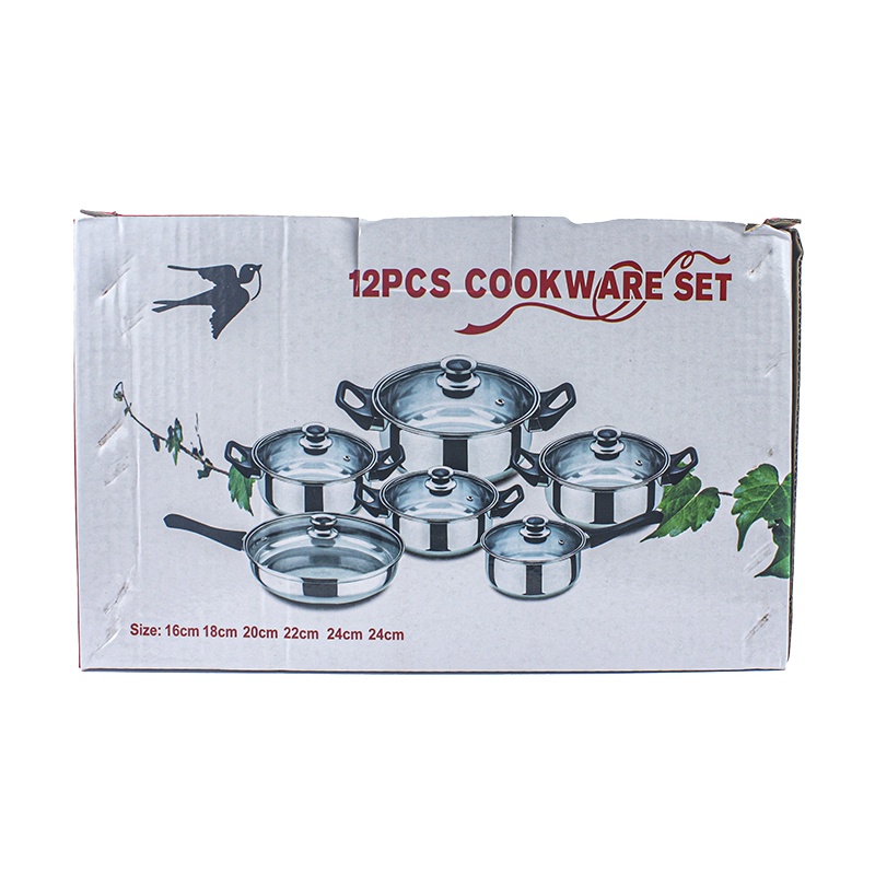 Gaisano 12 Pieces Cookware Set, High Quality Stainless Steel | Shopee ...