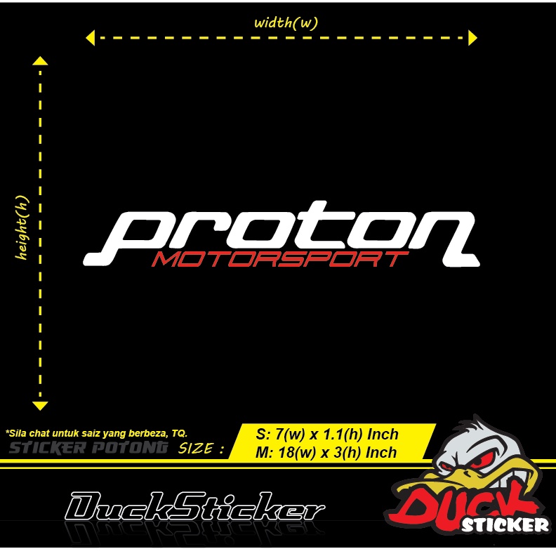 PROTON MOTORSPORT (OLD DESIGN) STICKER 1PCS proton saga wira arena ...