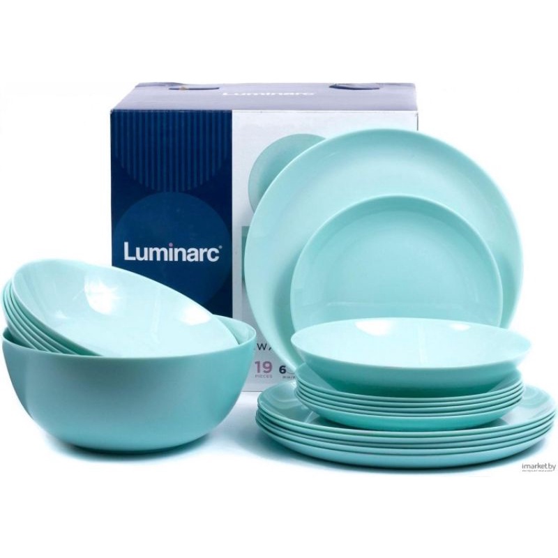 Luminarc 19Pcs Diwali light Turquoise Dinner Set | Shopee Philippines