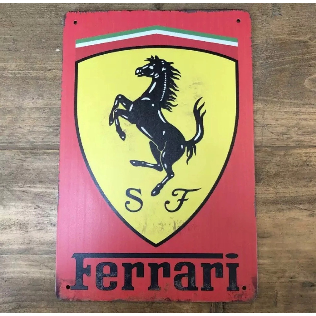 Ferrari Metal Tin Sign - Ferrari Sign 8x12 Inch | Shopee Philippines