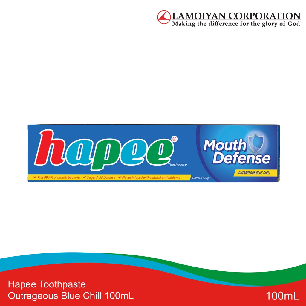 Hapee Toothpaste Outrageous Blue Chill 100mL | Shopee Philippines