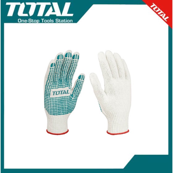 TOTAL TOOLS Knitted & PVC Dots Gloves | Shopee Philippines