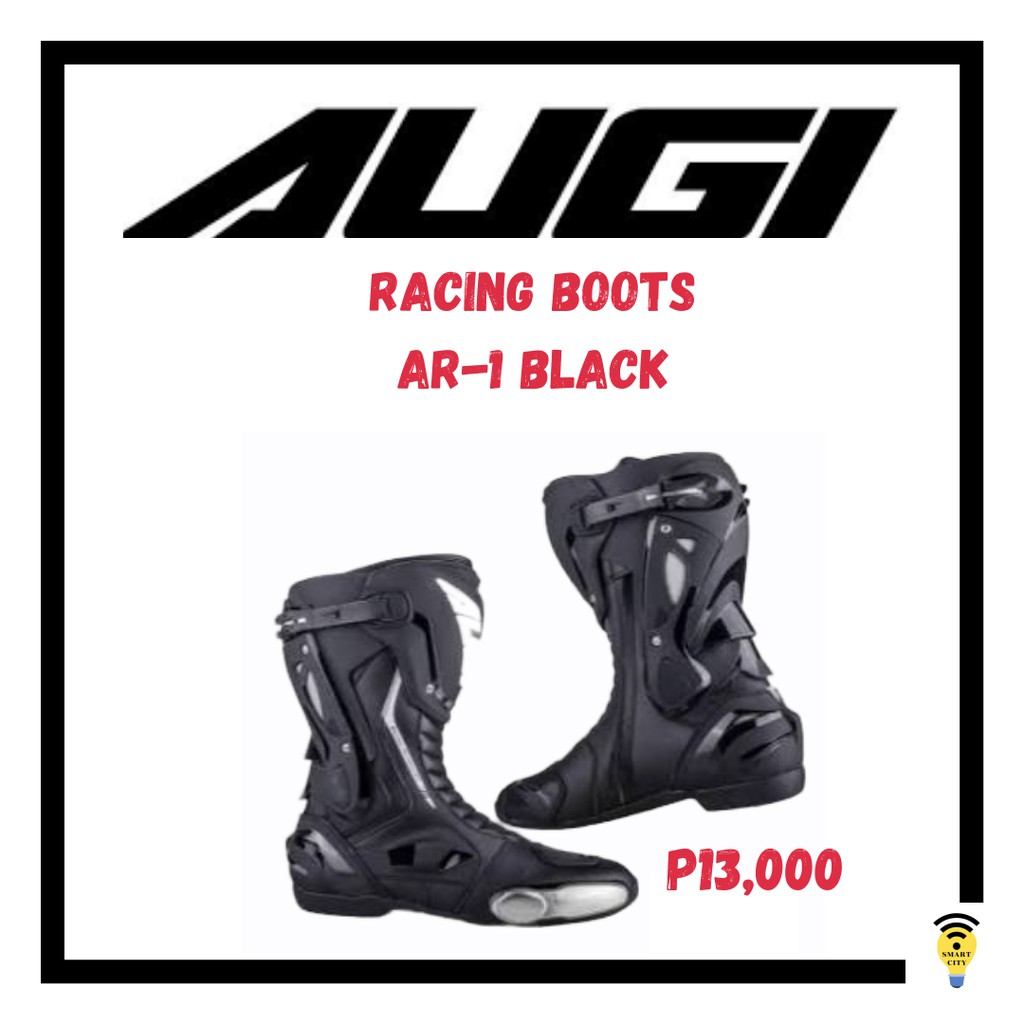AUGI Racing Boots AR-1 Black | Shopee Philippines
