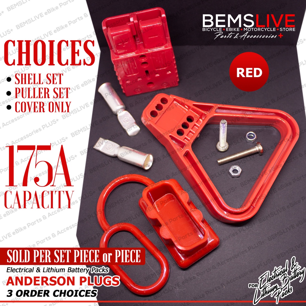 175A Red ANDERSON Plug Connector 3 Choices of Order by BEMS (Anderson ...