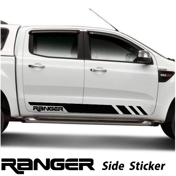 Ford Ranger Side Doors Vinyl Sticker Decal Black 2pcs | Shopee Philippines
