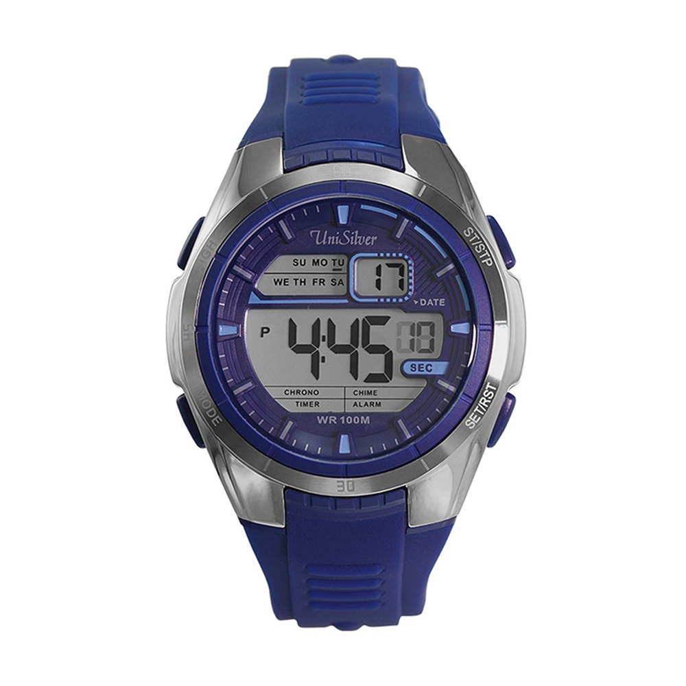 UniSilver TIME Zygis Men's Dark Blue Digital Rubber Watch KW2073-1003 ...
