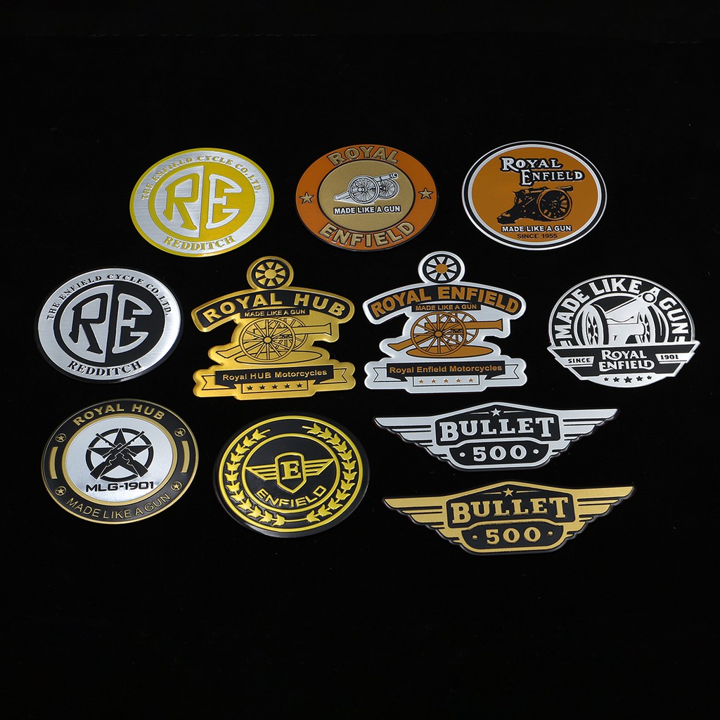 Royal Enfield motorcycle Emblem Badge Aluminum Standard Decal & Sticker ...