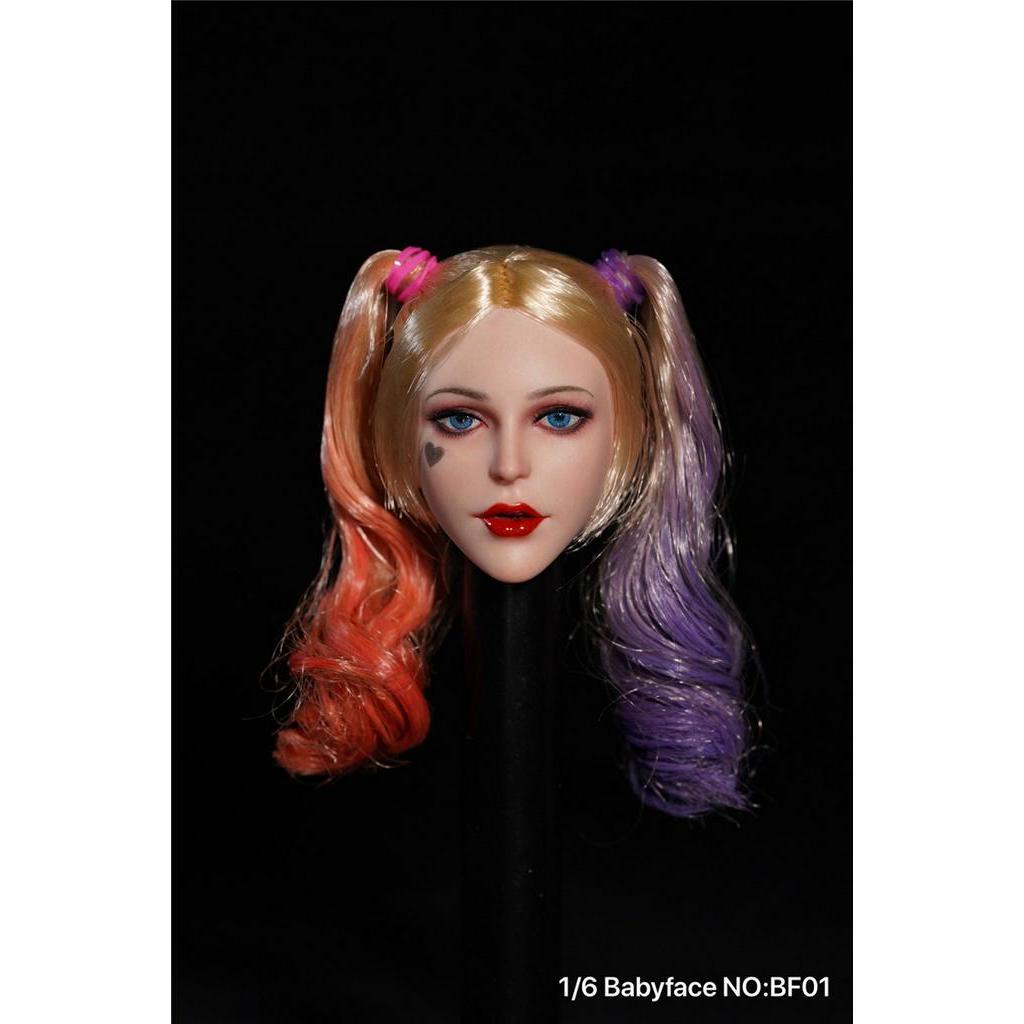 Babyface BF01 1/6 Female Head Carving Harley Quinn Head Sculpt | Shopee ...