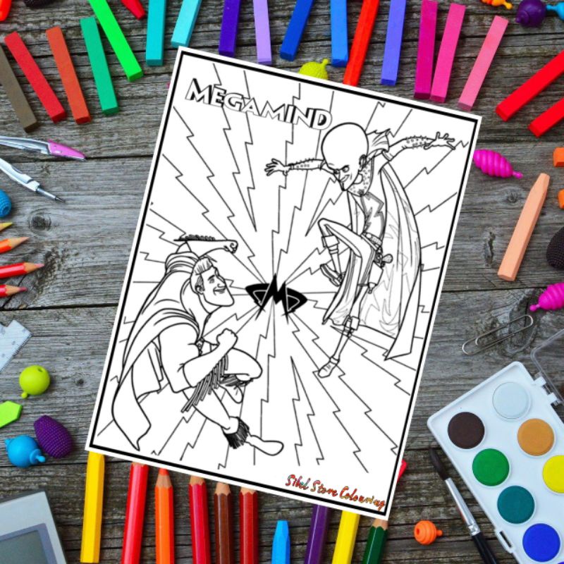 Megamind Theme Children's Drawing Coloring Paper / Drawing Paper (10 ...