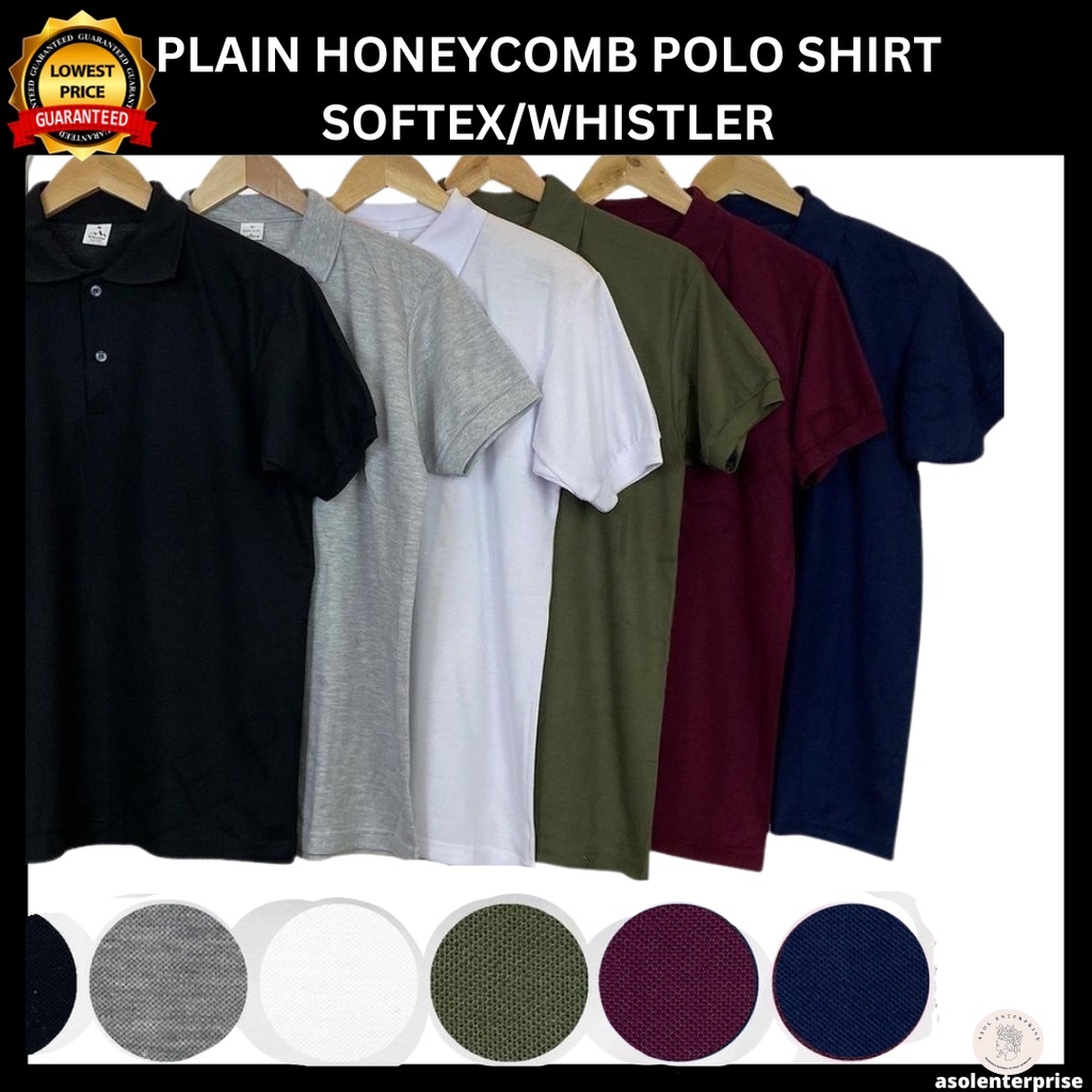 Polo Honeycomb | White, Black, Safari, Maroon, Blue, Gray | Unisex ...