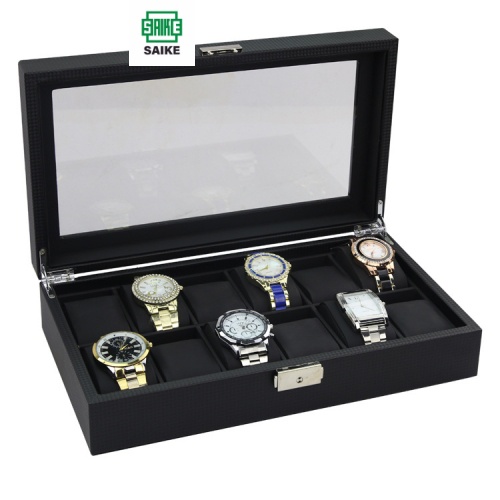 12-compartment Watch Case Like S126 Carbon Leather Lining Soft Smooth ...