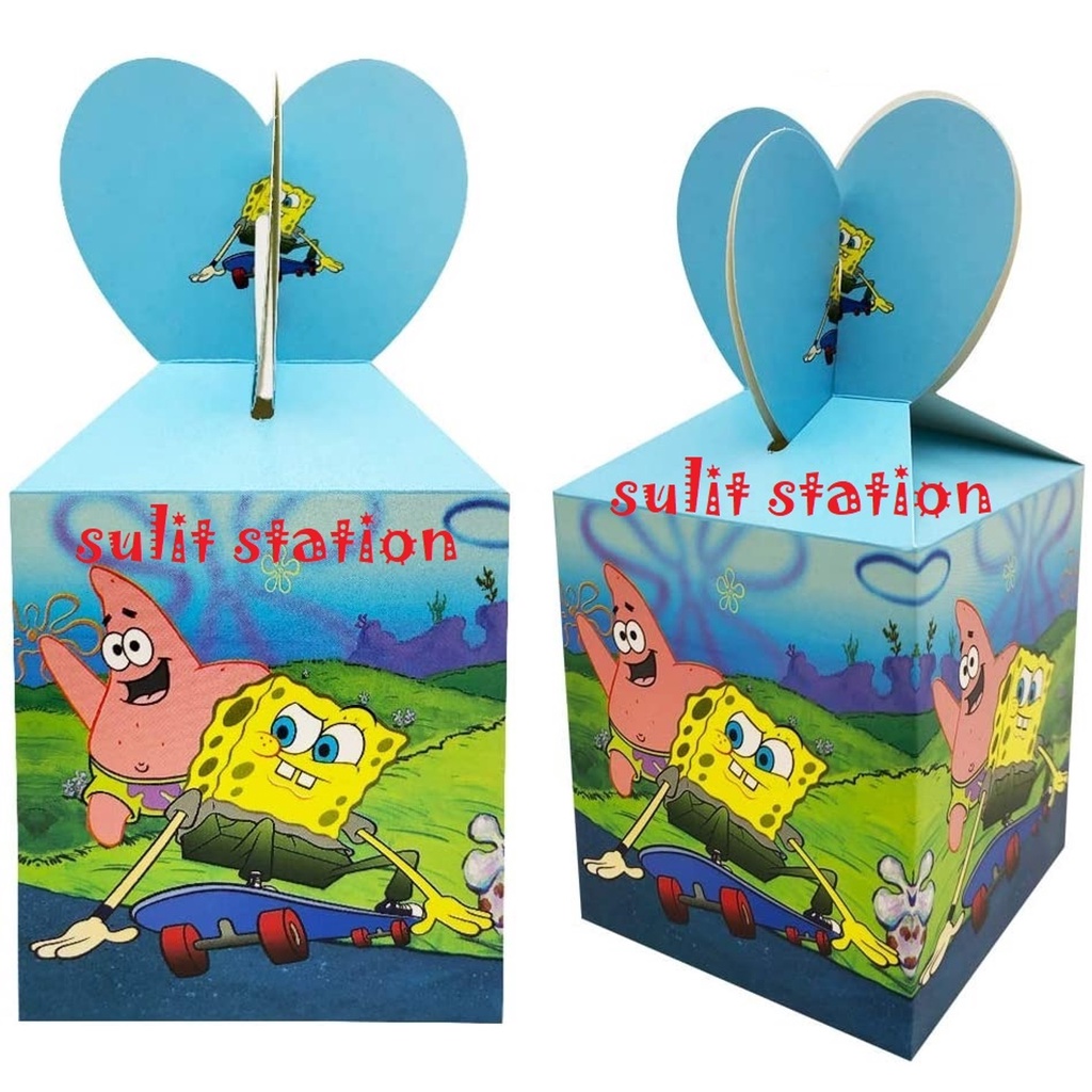 12pcs SPONGEBOB SPONGE BOB PARTY CANDY LOOT BOX BAG GIVEAWAYS SOUVENIR ...