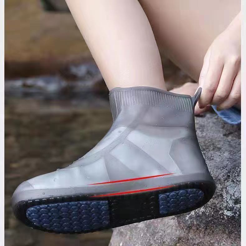 Waterproof Shoe Cover Non-Slip Rain Boot Cover Men And Women Thickened ...