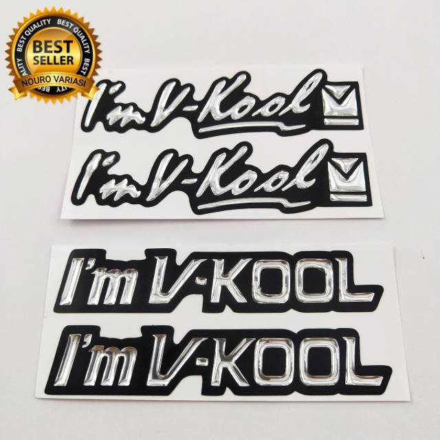 Emblem embossed with the i'm v kool VKOOL vcool logo, the best quality ...