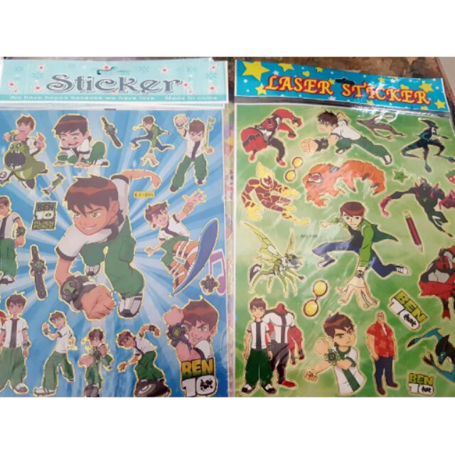 LASER STICKERS (10s): BEN10 / OTHER BOY'S THEMED CHARACTERS | Shopee ...