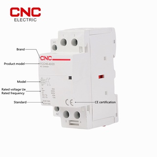 CNC YCCH6 2P 25A 40A 220V/230V 50/60HZ Din rail Household ac Modular contactor 2NO 2NC or 1NO ...