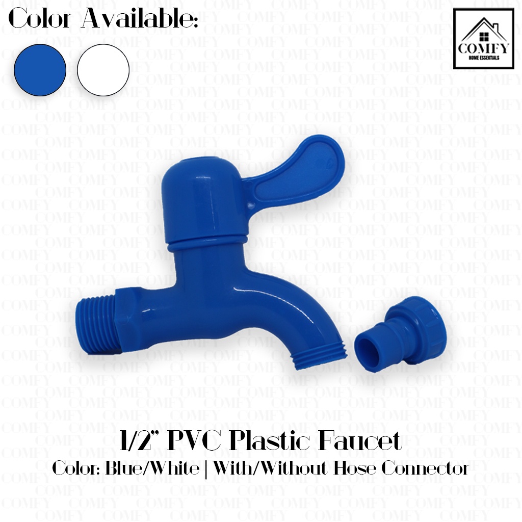 Multipurpose Plastic PVC Spigot Faucet with or w/o Hose Connector Gripo ...