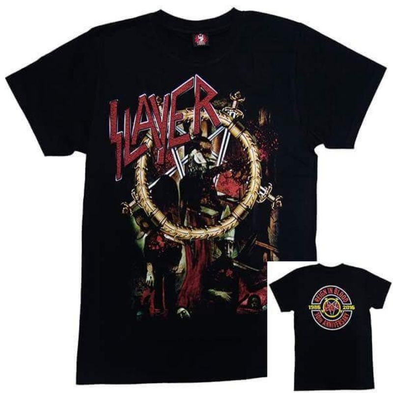 Rock Band Shirts Slayer Reign in Blood Hot rock Rock yeah brand Black ...