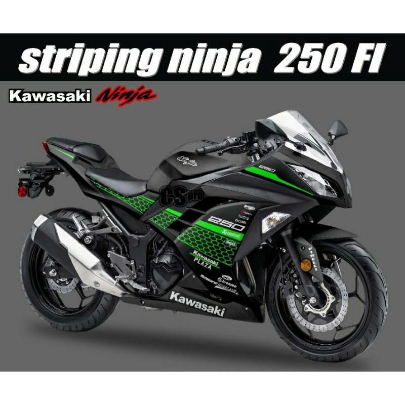 Kawasaki Ninja 250 Fi Striping / semi full Decal Variation Sticker ...