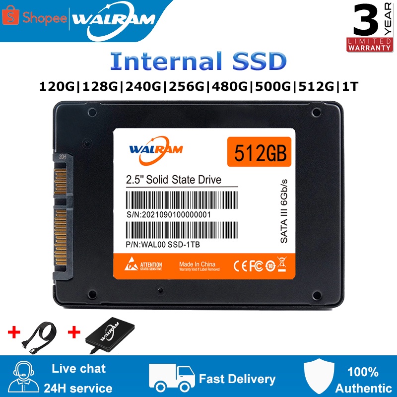 Walram Sata 3 SSD 128G 240G 256G 480G 500G 512G 1TB 2.5 inch Solid ...