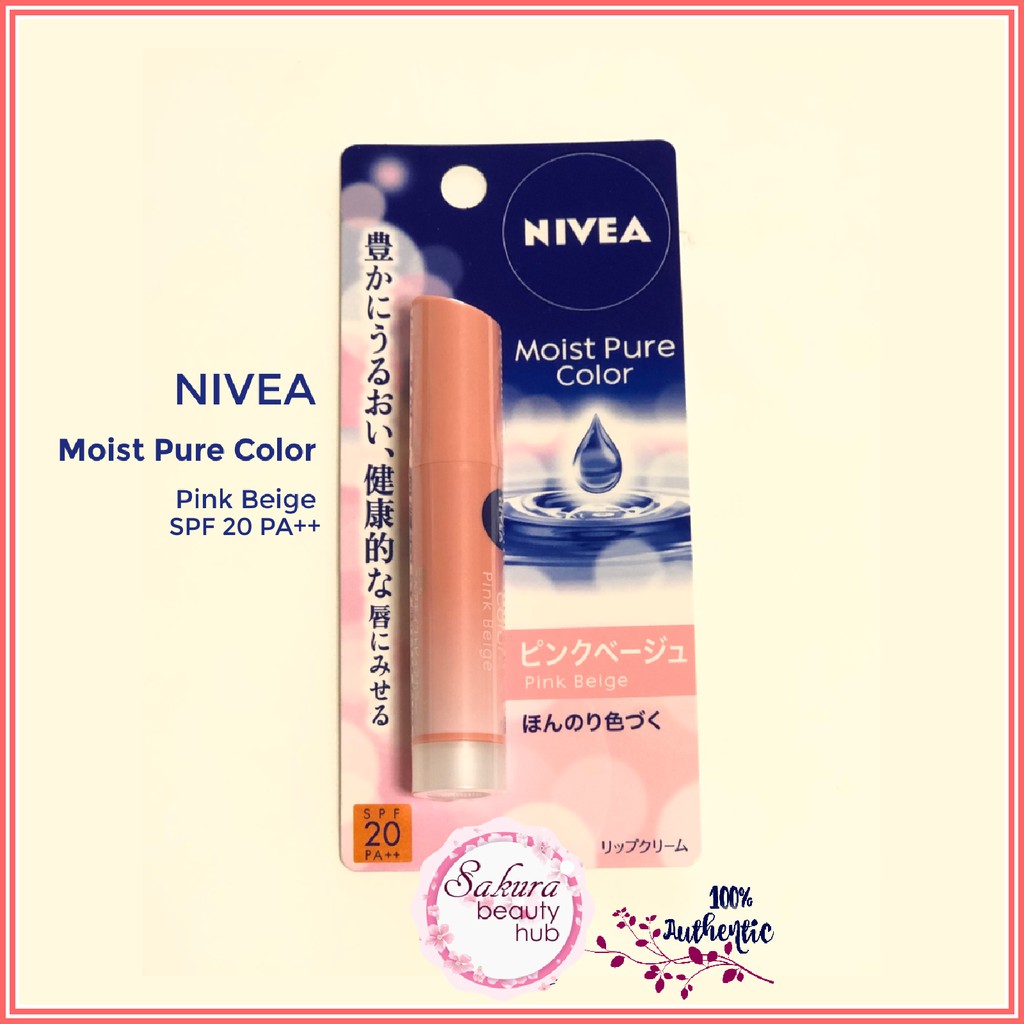 Nivea Moist Pure Color SPF 20 PA++ Lipbalm | Shopee Philippines