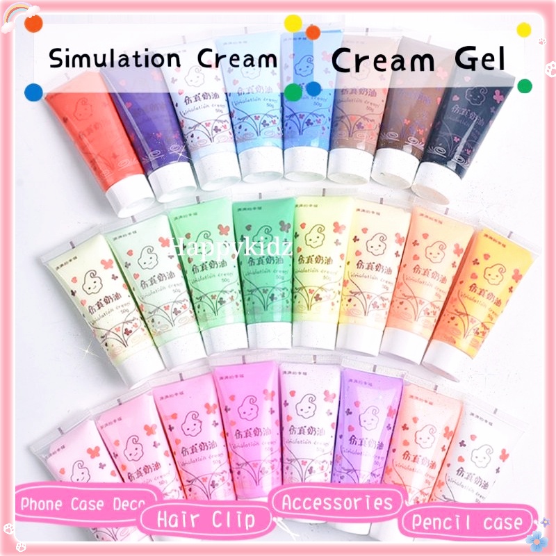 New Colours 20 50ml Simulation Cream Gel Artificial Gel DIY Phone Case ...