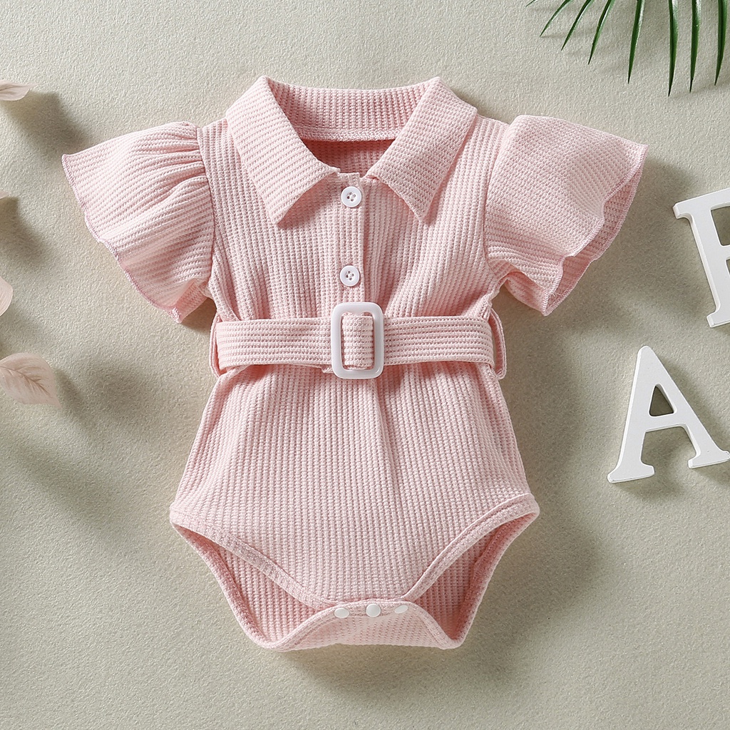 Baby Onesie For Girls 0 6 12 Months Short Baby Ootd For Girl Blue Pink ...