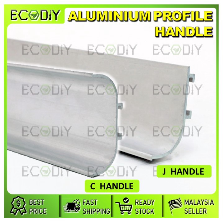 ECODIY (PACKING 3Pcs Or 4Pcs) Aluminium J/C Handle Profile Channel ...