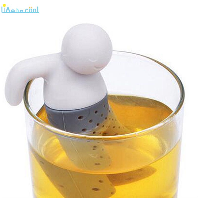 Creative Portable Fod Grade Silicone Little Man Shape Tea Filter Tea ...