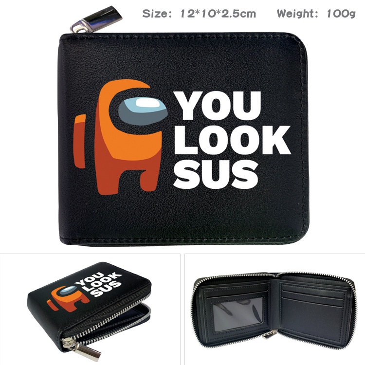 Impostor YOU LOOK SUS Game Fashion Student Card Short Wallet Boy Girl ...