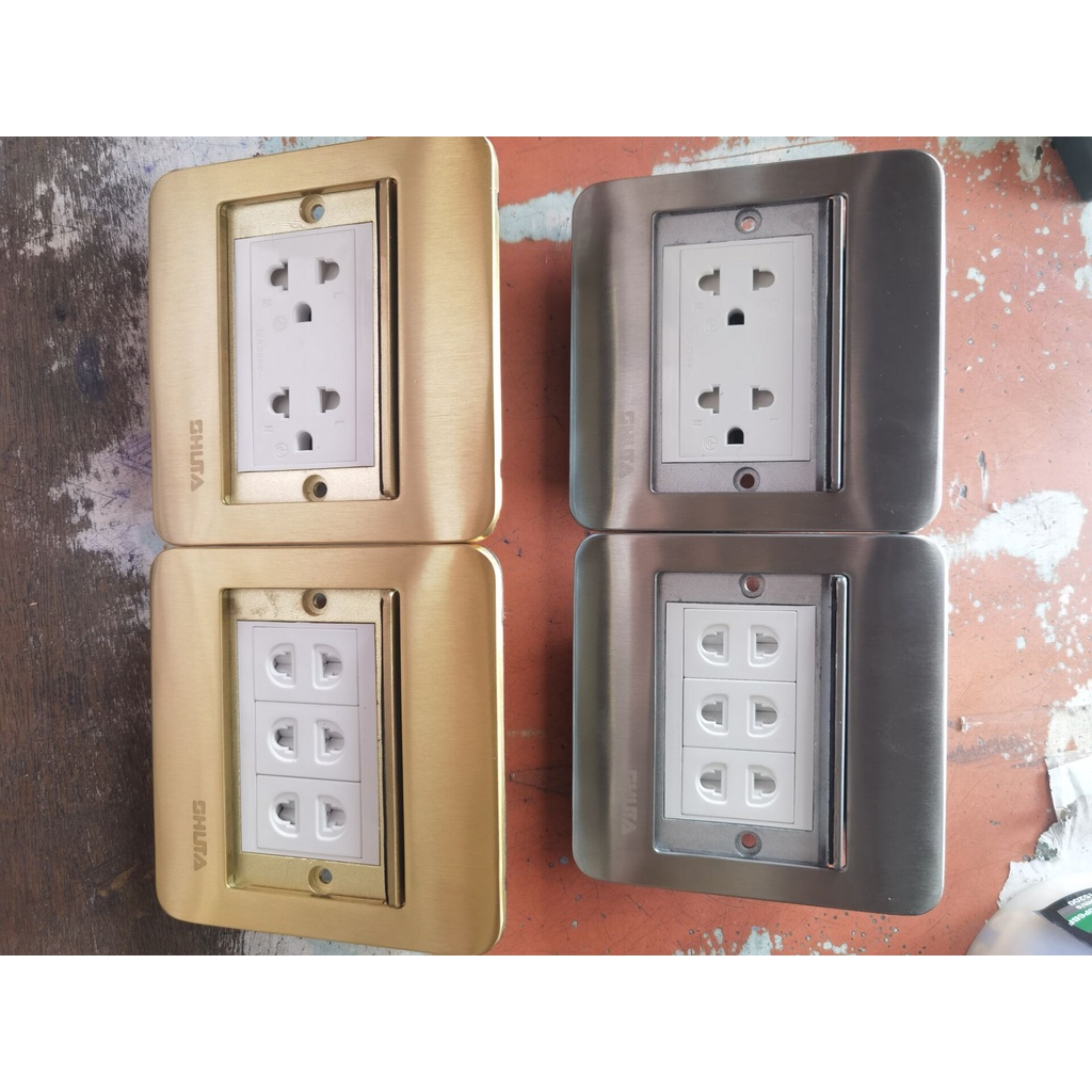 SHUTA FLOOR OUTLET GFCI OUTLET DUPLEX UNIVERSAL OUTLET WITH GROUND ...