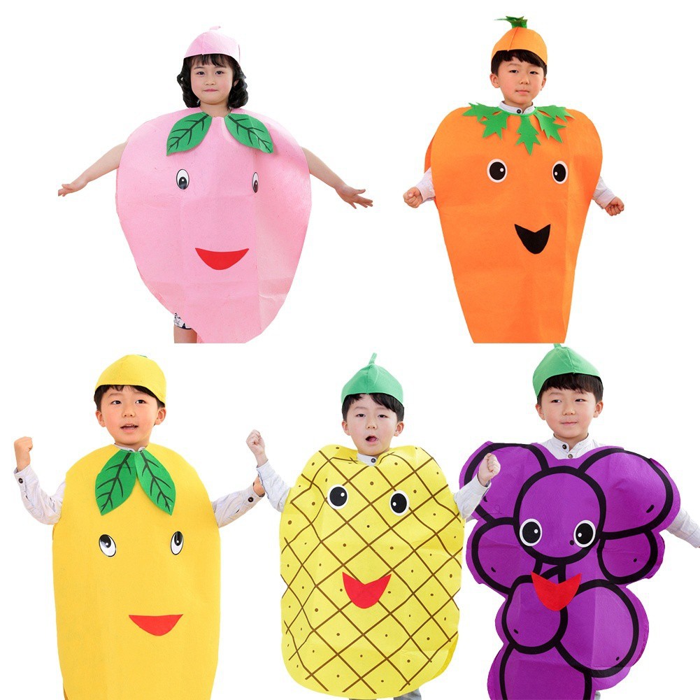 Lolanta Unisex Kids Adults Nutrition Month Costume Fruit Role Play Games Performance Fancy Dress ...
