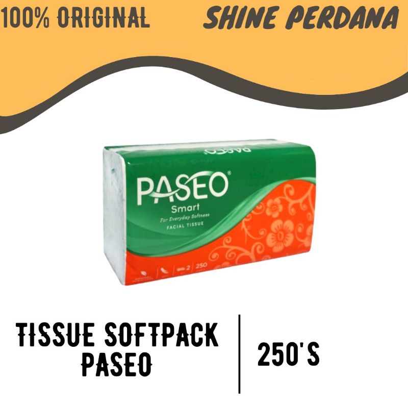 Paseo Smart Softpack Facial Tissue 250 Sheets 100% Original | Shopee ...