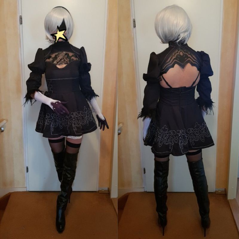 Women Clothes Nier Automata Yorha 2B Dress Suit Anime Women Dresses ...
