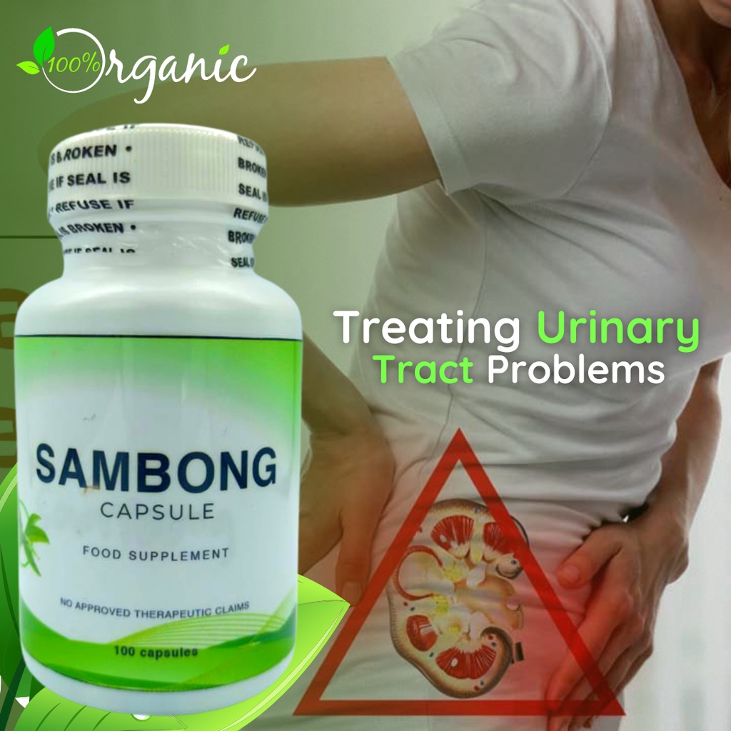 SAMBONG CAPSULES 100% Pure Anti-UTI and Kidney Stones Removal (100 ...