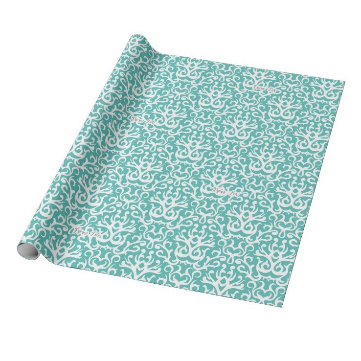 Personalized Gift Wrappers - Pattern - Elegant Damask (Teal) | Shopee ...
