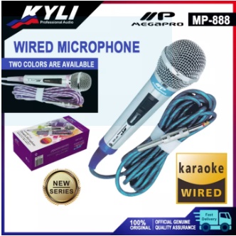 Megapro Dynamic Microphone, Karaoke Microphone with 8 ft Cable, Metal Handheld Cardioid Wired ...