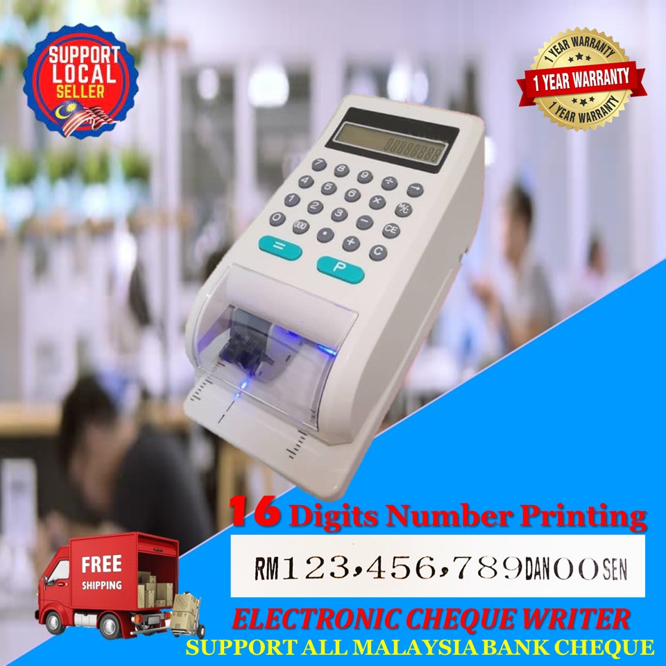 ELECTRONIC CHECKWRITER MACHINE / CHEQUE WRITER MACHINE / TAIWAN NEW ...