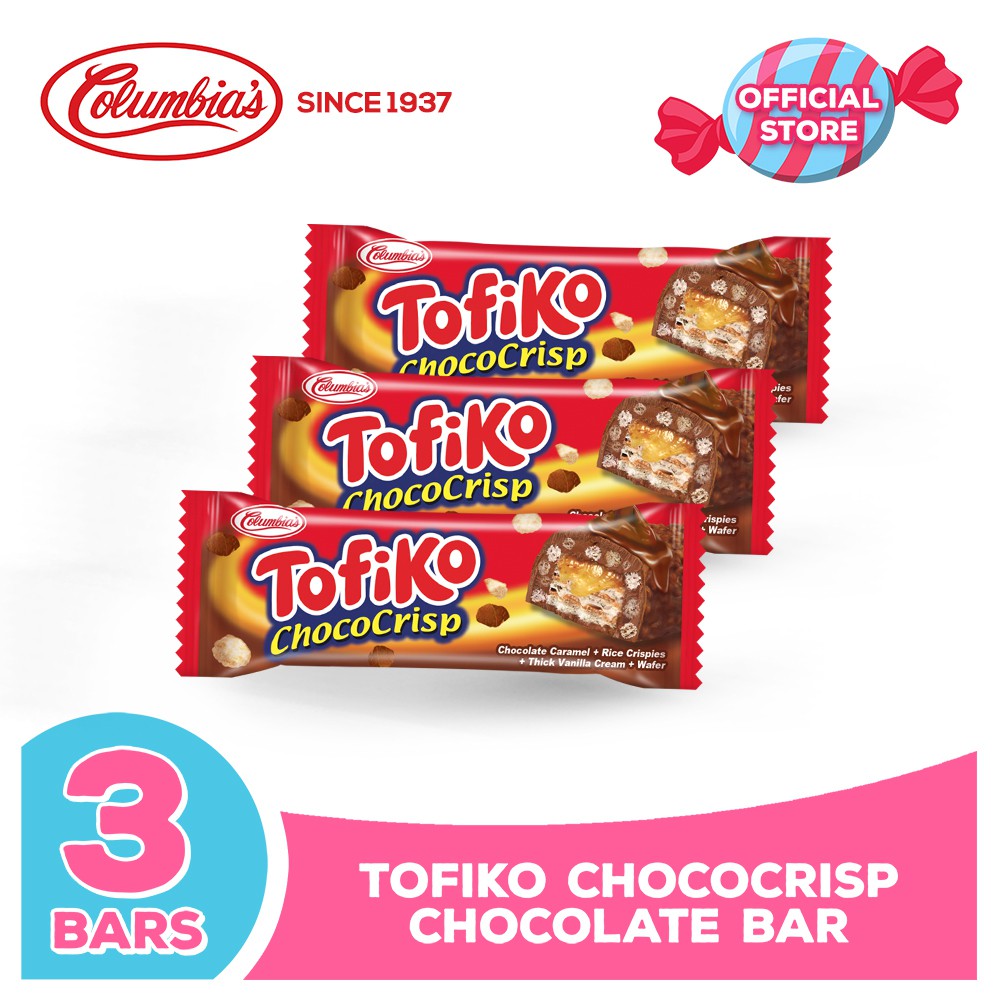 Columbia Candies: Tofiko Choco Crisp Bar 3 pcs. | Shopee Philippines