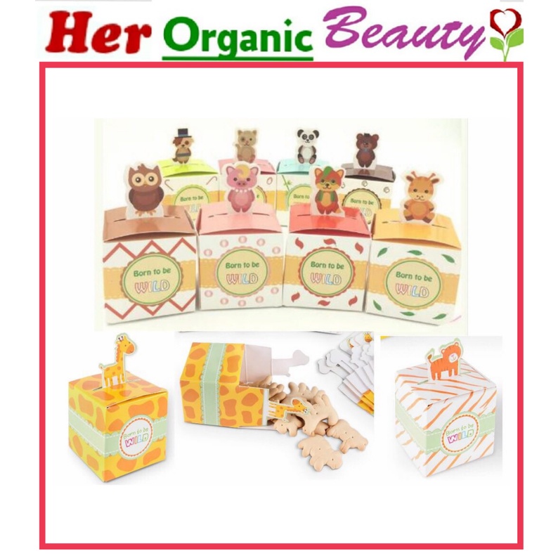 (3 Pieces) Small Mini Colorful Party Favor Gift Boxes w/ Animals ...