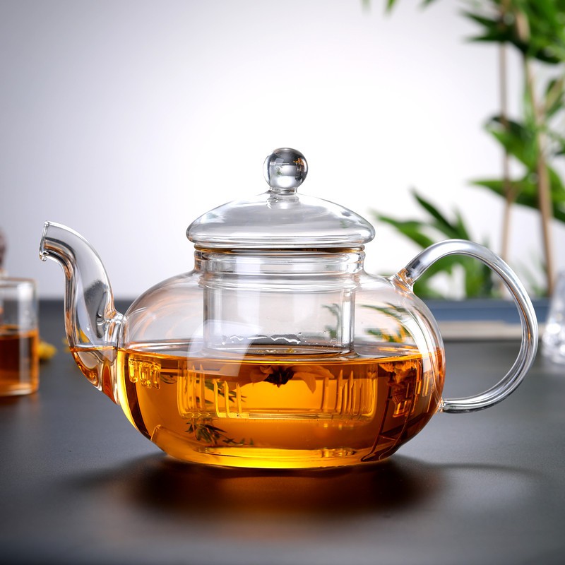 Flower Tea Glass Teapot with Infuser (1000ml) | Shopee Philippines