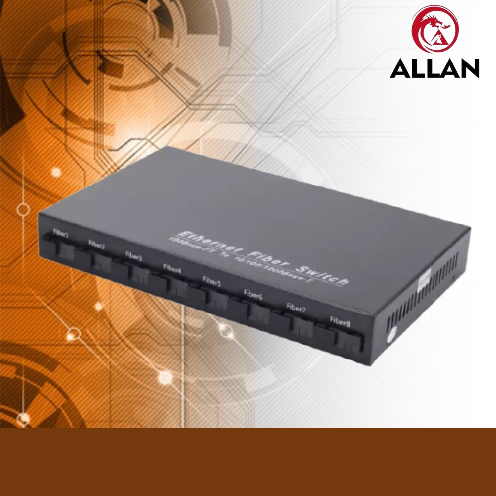 Allan Gigabit Ethernet Switch, Fiber Switch 8-PORT 10/100/1000 Base-T ...