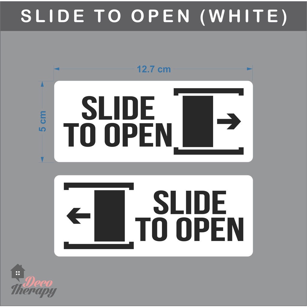 Push Pull, Slide To Open Sign STICKER Decotherapy | Shopee Philippines